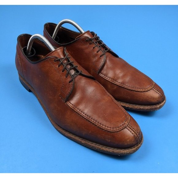 Allen Edmonds | Shoes | Allen Edmonds Mens Lasalle Split Toe Chili Brown Oxford Dress Shoes Size ...
